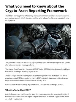 What you need to know about the Crypto-Asset Reporting Framework