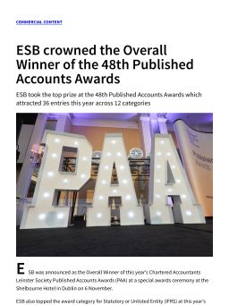 ESB crowned the Overall Winner of the 48th Published Accounts Awards