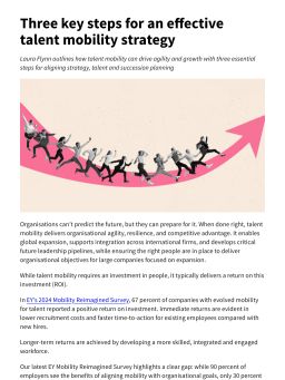 Three key steps for an effective talent mobility strategy
