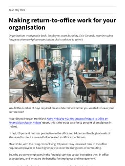 Making return-to-office work for your organisation