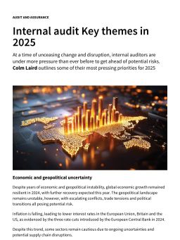 Internal audit Key themes in 2025