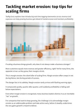 Tackling market erosion: top tips for scaling firms
