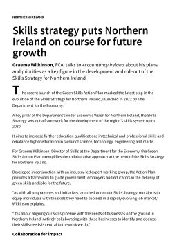 Skills strategy puts Northern Ireland on course for future growth